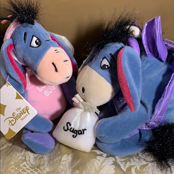 Disney | Toys | Lot Of 2 Disney Eeyore Bean Bag Stuff Animals Plush ...